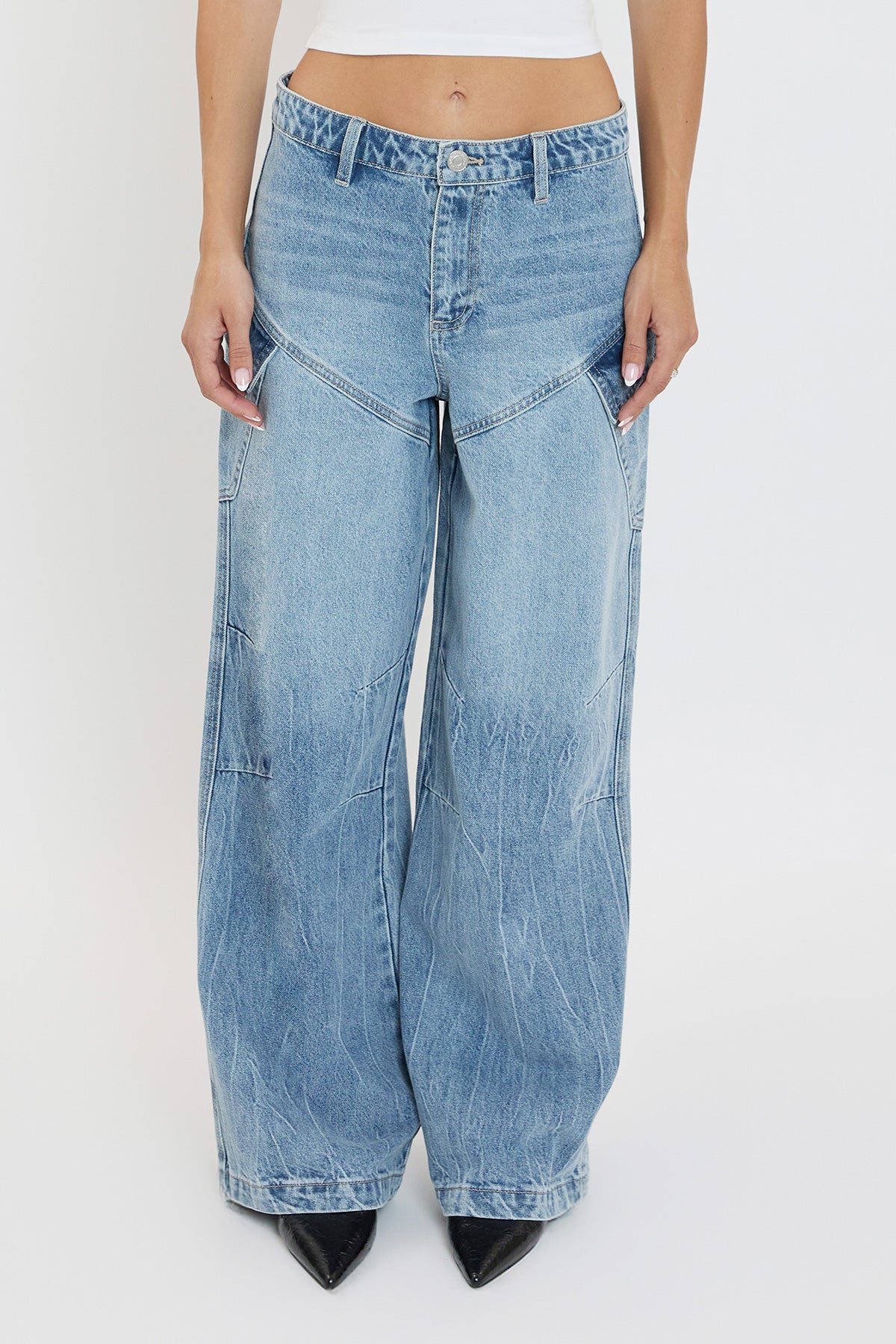 Slanted Cargo Wide Leg Jeans, Pack of 12 from POS – YMI JEANS WHOLESALE