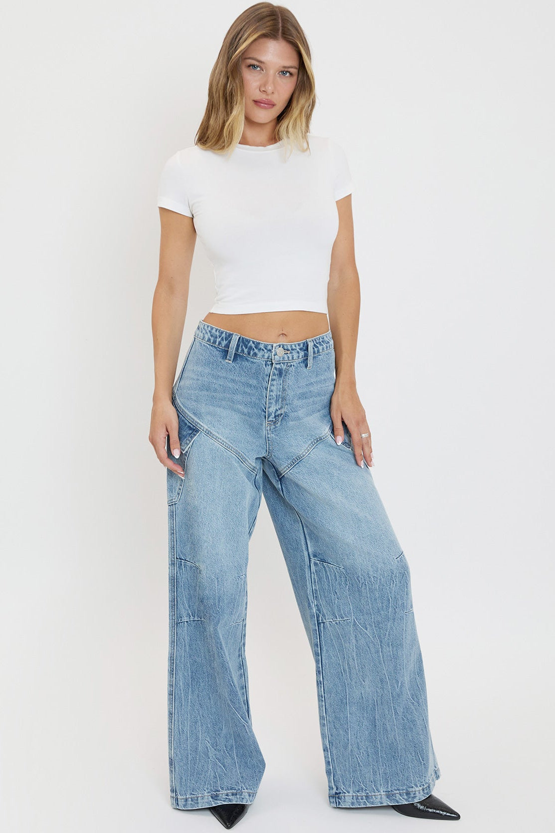 Slanted Cargo Wide Leg Jeans, Pack of 12 from POS – YMI JEANS WHOLESALE